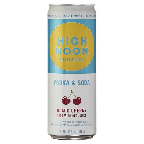 HIGH NOON SUN SIPS VODKA & SODA BLACK CHERRY 355ML CAN – Liquor Near Me