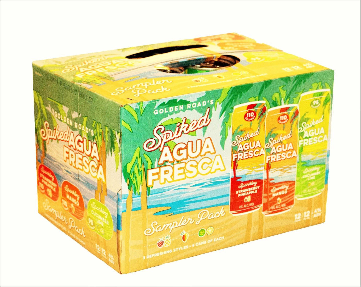 GOLDEN ROAD SPIKED AGUA FRESCA SPARKLIN SAMPLER PACK 12X12OZ CANS ...